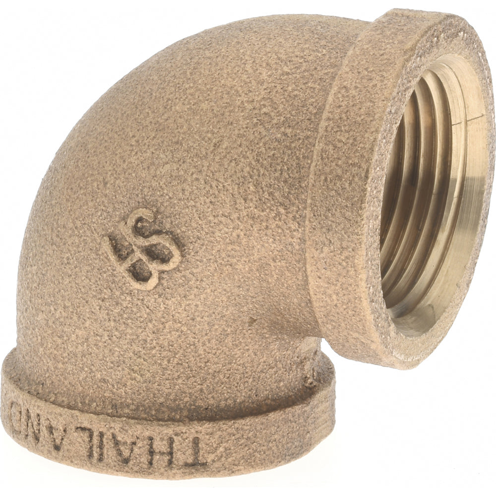 Brass Pipe 90 ° Elbow: 1" Fitting, Threaded, FNPT x FNPT, Class 12 ...