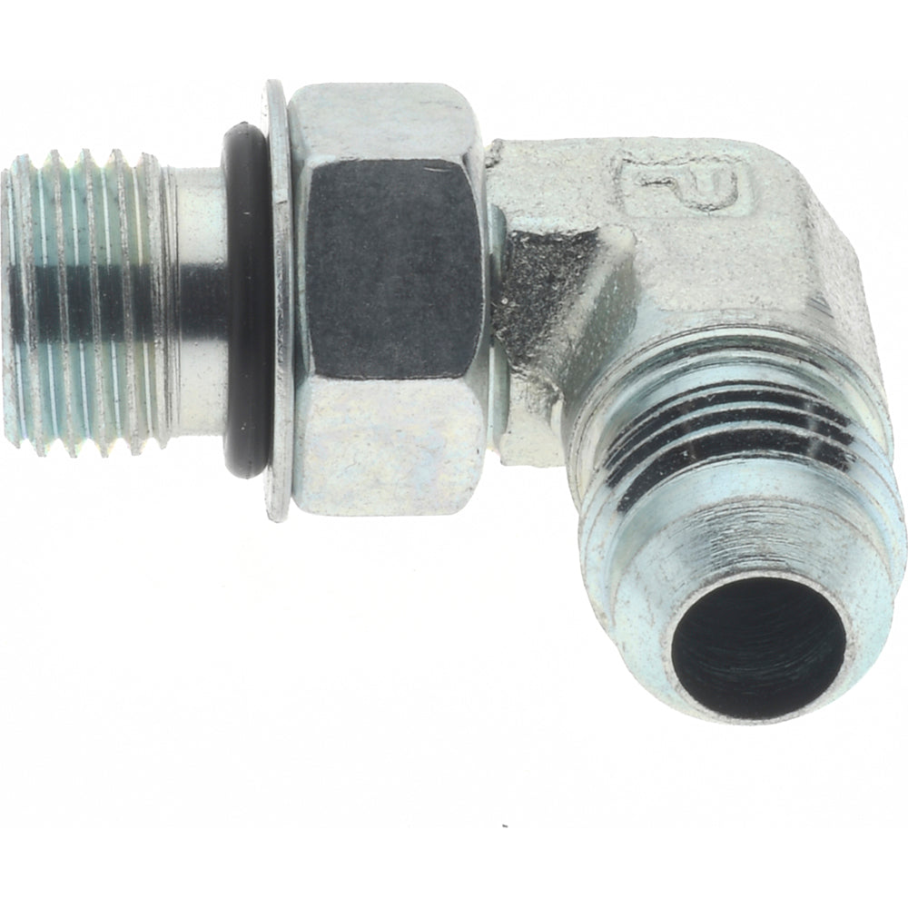 Steel Flared Tube 90 Deg Straight Thread Elbow: 3/8" OD, 37 deg Flared ...