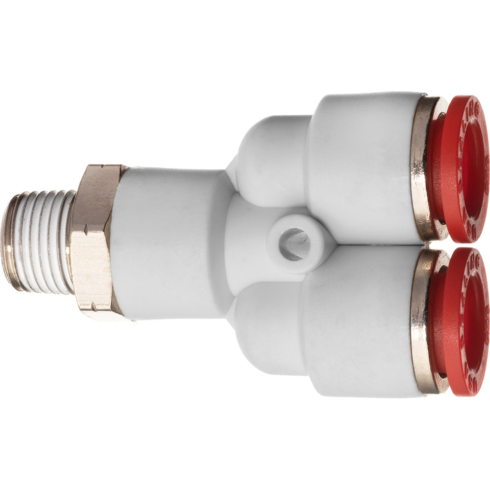 Push-to-Connect Fitting: Male Parallel Y, 1/2" OD – Flow Control Products