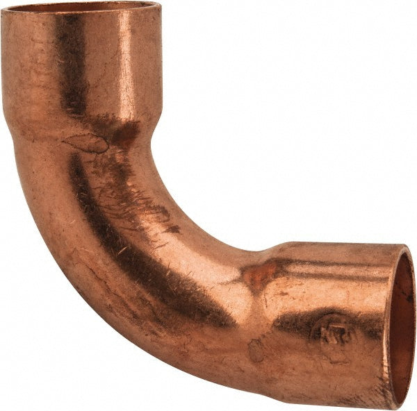 Wrot Copper Pipe 90 ° Long Radius Elbow: 1/2" Fitting, C x C, Sold ...