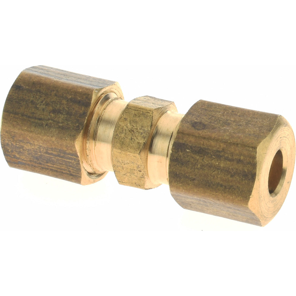 Compression Tube Union: 3/8-24, 3/16" Tube OD, Compression x Compressi ...