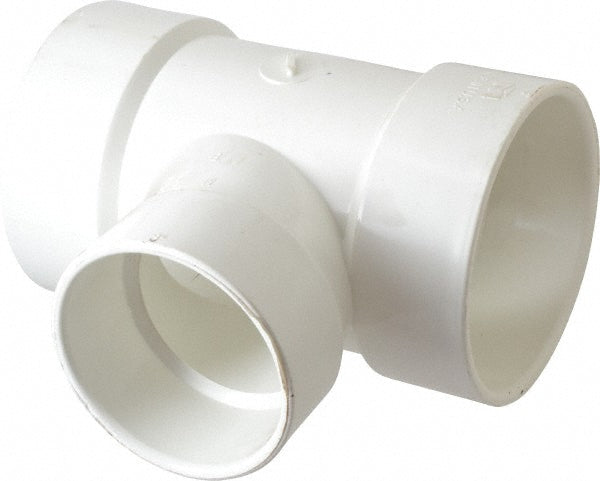 Drain, Waste & Vent Reducing Sanitary Tee: 4 x 4 x 3" Fitting, Hub x H ...