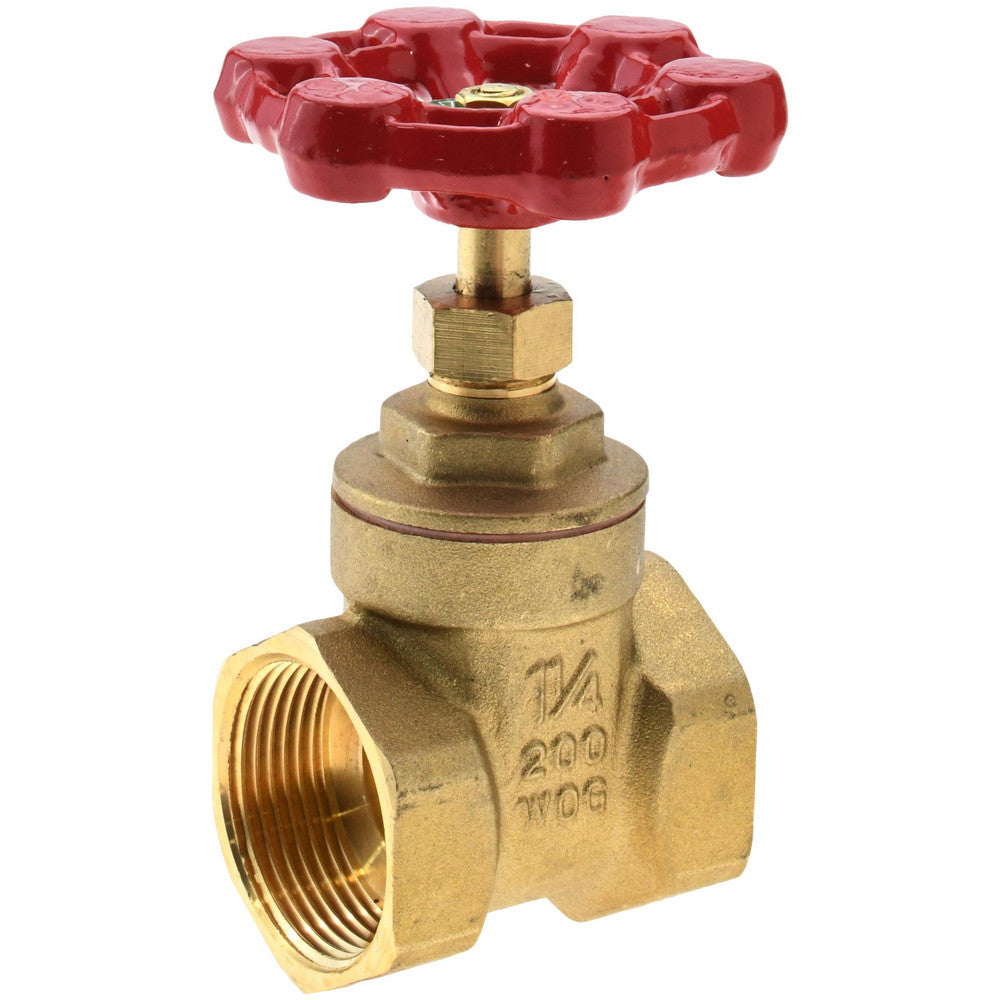 Gate Valve: Compact Gate, 1-1/4" Pipe, IPS, Brass – Flow Control Products