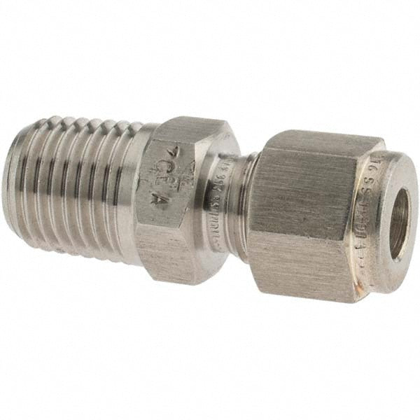 Compression Tube Connector: 1/4" Tube OD, NPT – Flow Control Products