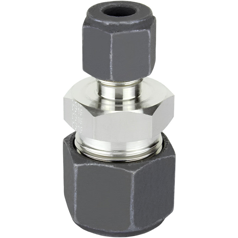 Compression Tube Union: 1/8 x 1/16" Tube OD, Compression x Compression ...